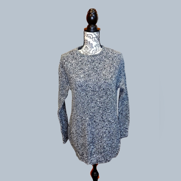 GAP | Sweaters | Gap Rib Knit Long Crew Neck Sweater W Zip Up Sides ...